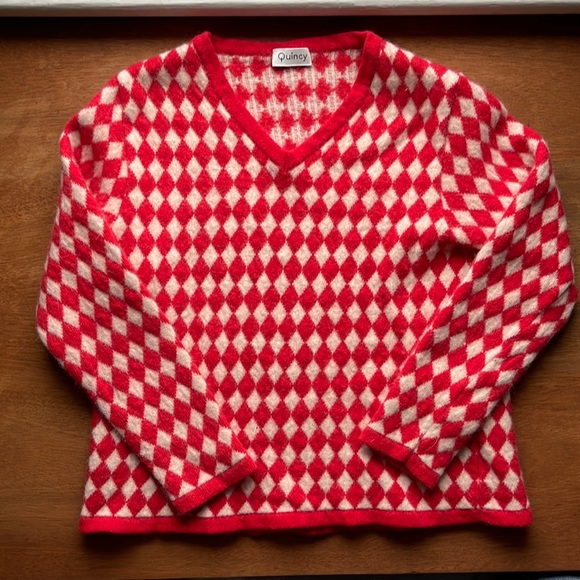 Quincy | Sweaters | Vintage European Wool Gingham Sweater | Poshmark